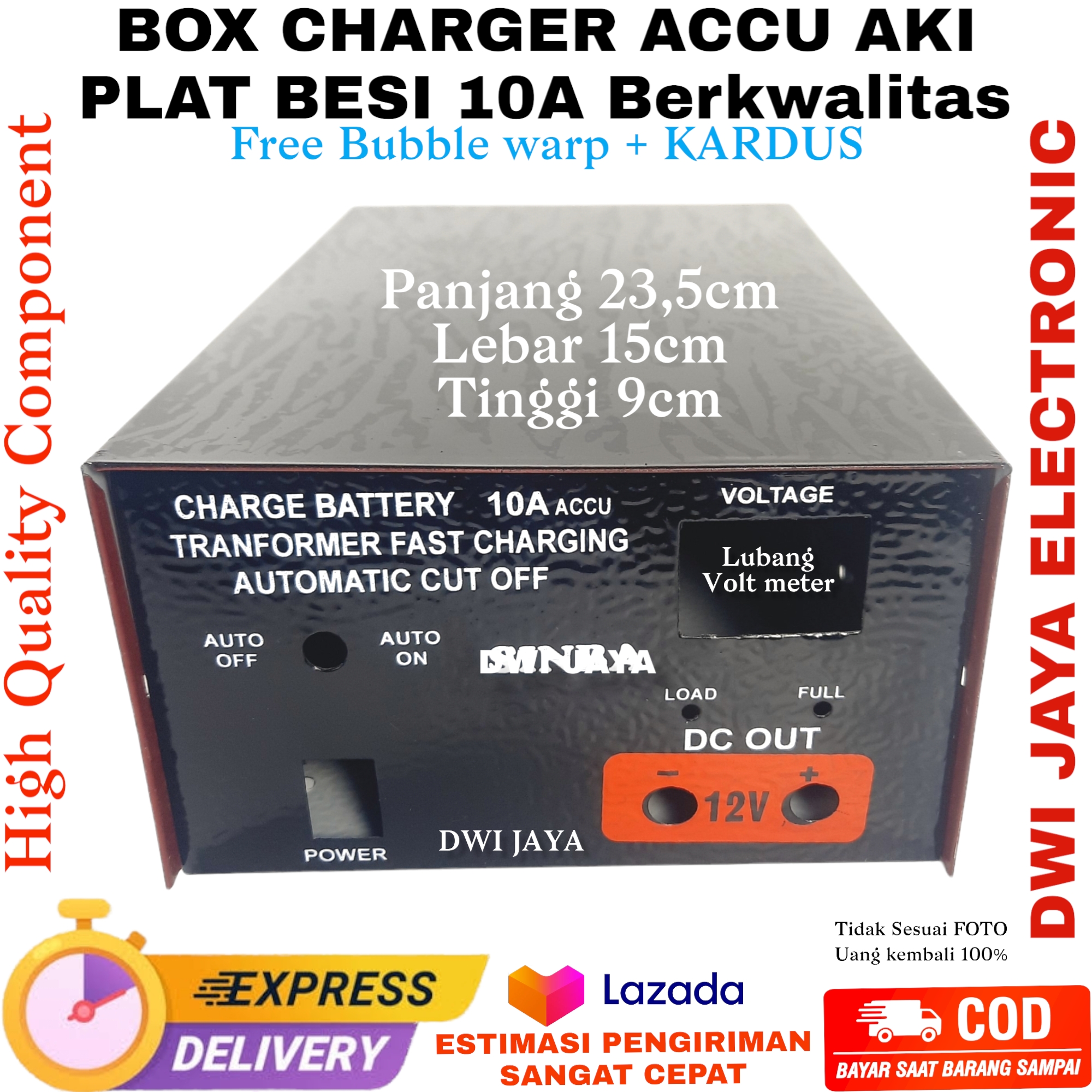BOX CHARGER BATTERY TRANSFORMER BOK CAS AKI PLAT BESI | Lazada Indonesia