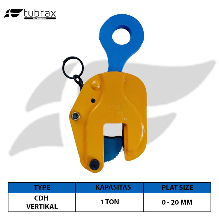 Clamp Hook Vertikal TUBRAX Lifting Clamp Hook Kapasitas 1 Ton - 20 Mm ...
