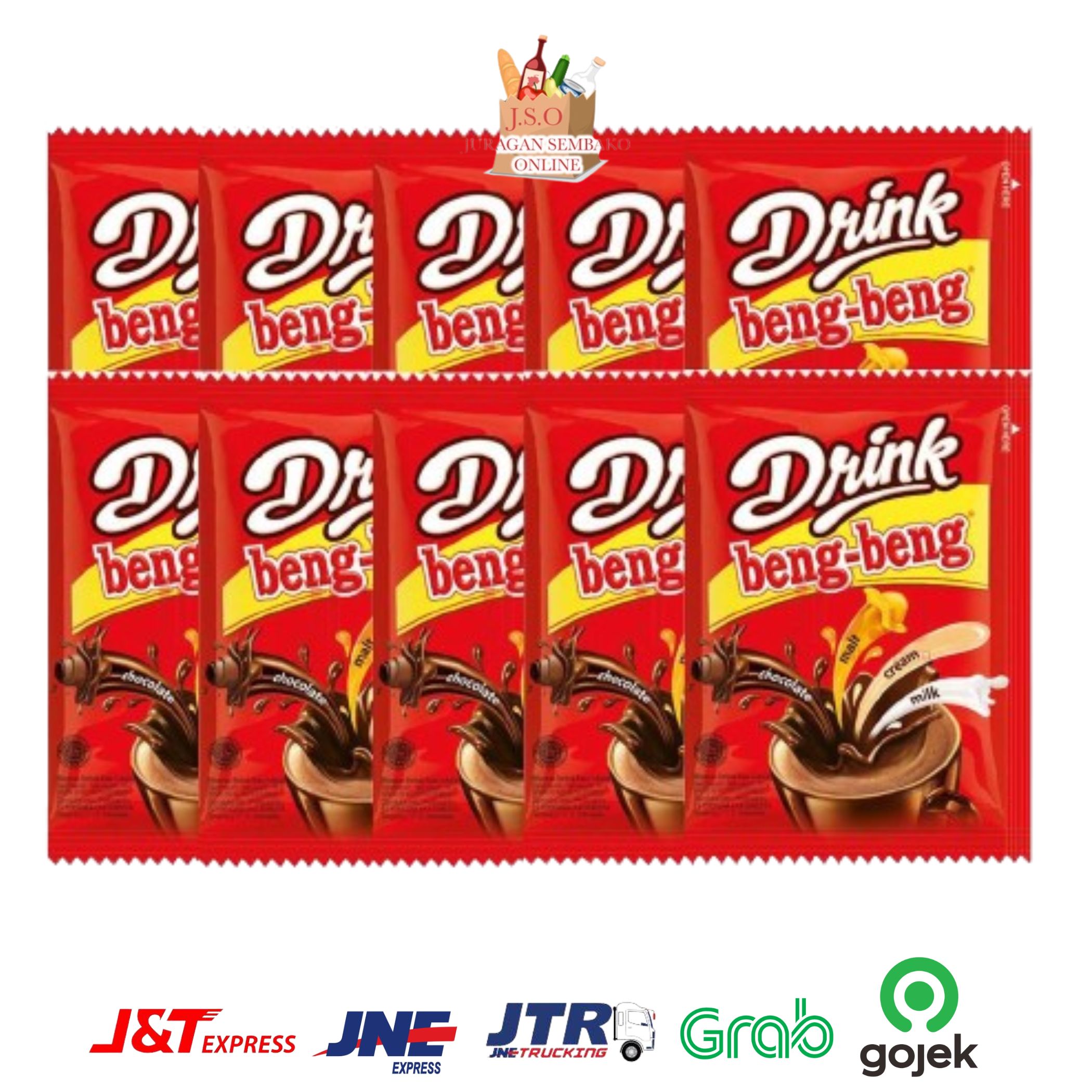 Beng Beng Drink Chocolate Malt Cream Milk 30 gr 1 renceng isi 10 pcs ...