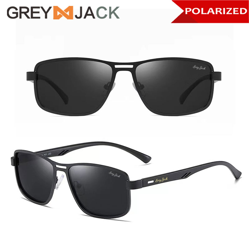 Grey Jack Kacamata Hitam Anti Silau Sunglasses Polarized Tr90 Metal