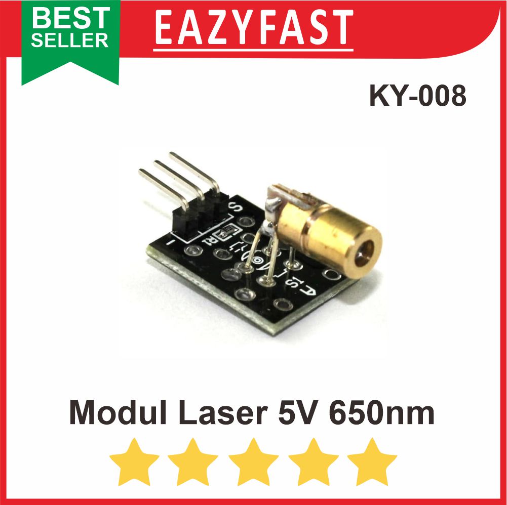 KY-008 Red Laser Diode Transmitter Module 5V 650nm Arduino | Lazada ...