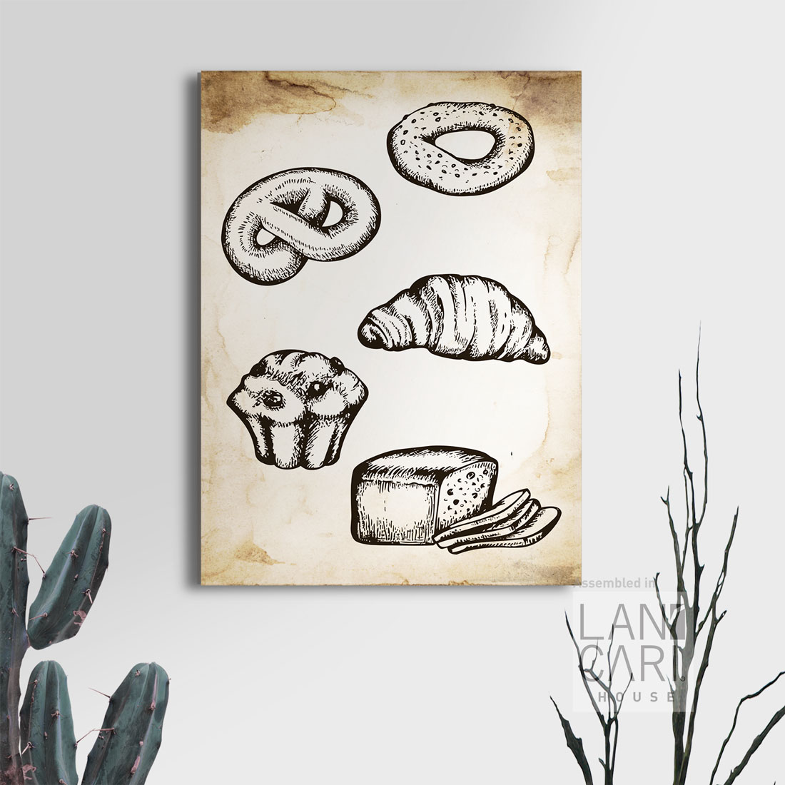 Dekorasi Toko Roti Cake Bakery Kue Frameless Jadul Vintage Decor Wall ...