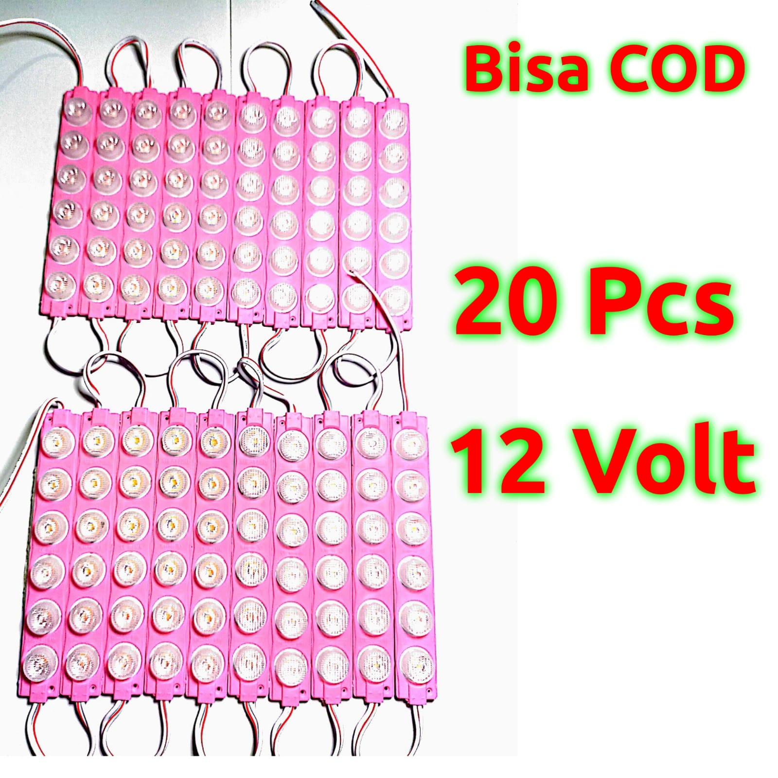 isi 20 Pcs Lampu LED 6 mata 12 volt LED kolong motor LED variasi motor ...