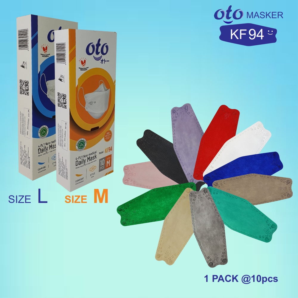 OTO Masker KF94 Earloop Kesehatan Wajah 4 lapis Face Disposable Mask ...