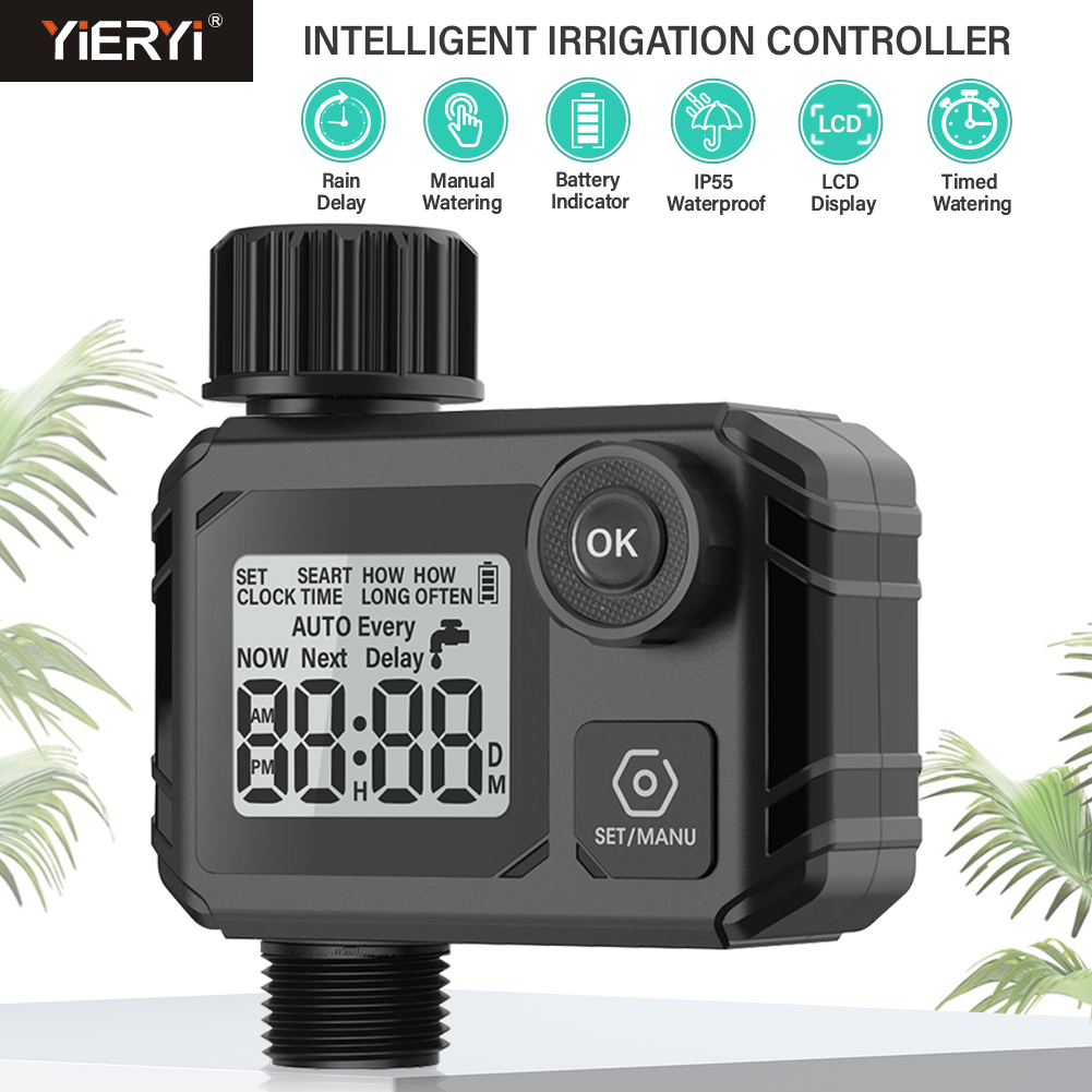 Yieryi Automatic Irrigation Timer Sprinkler Timer Outdoor Water Timer For Garden Hose Faucet