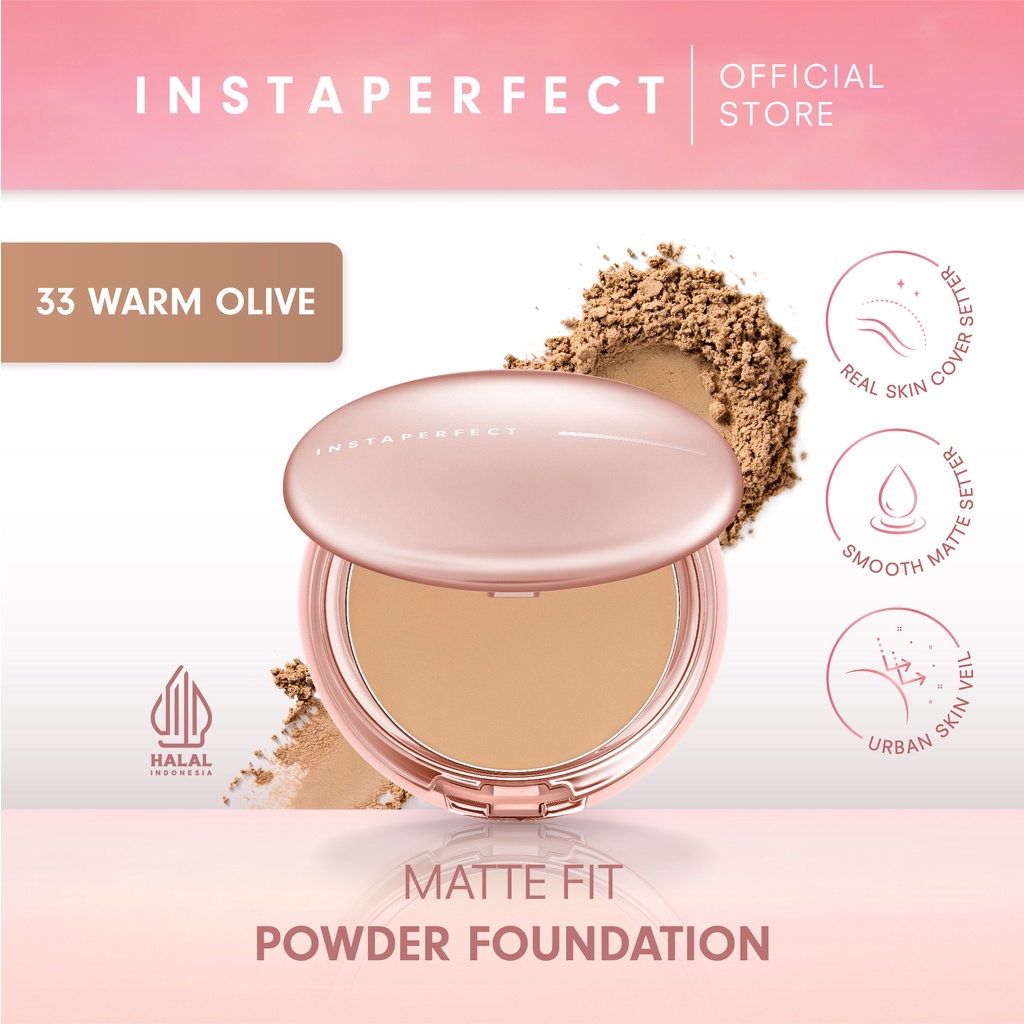Wardah Instaperfect Matte Fit Powder Foundation Two Way Cake TWC - Full ...