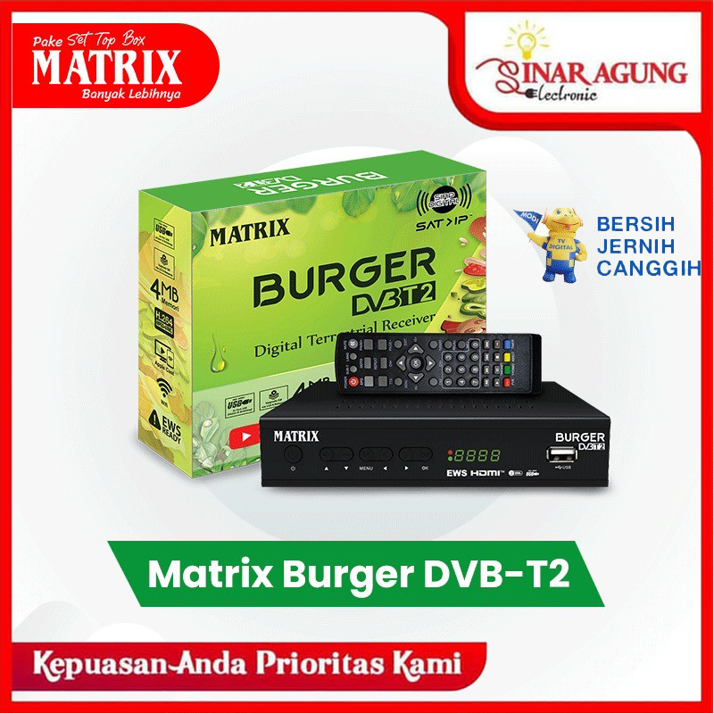 MATRIX APPLE MERAH HD SET TOP BOX DVB-T2 / DIGITAL - 100% ORI | Lazada ...
