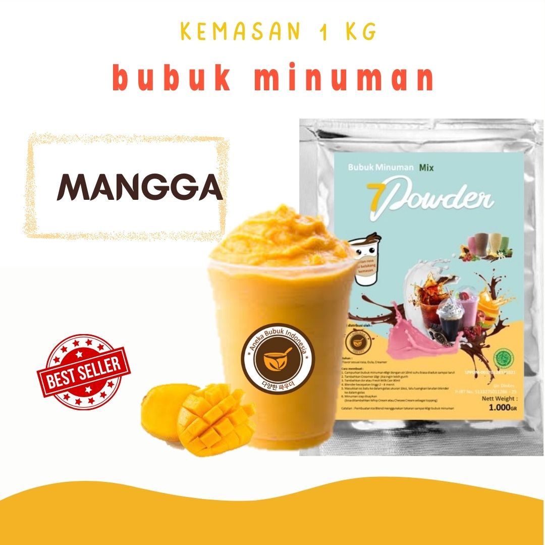 Bubuk Minuman Rasa Mangga 1kg Mix - Serbuk Minuman Rasa Buah Mango ...