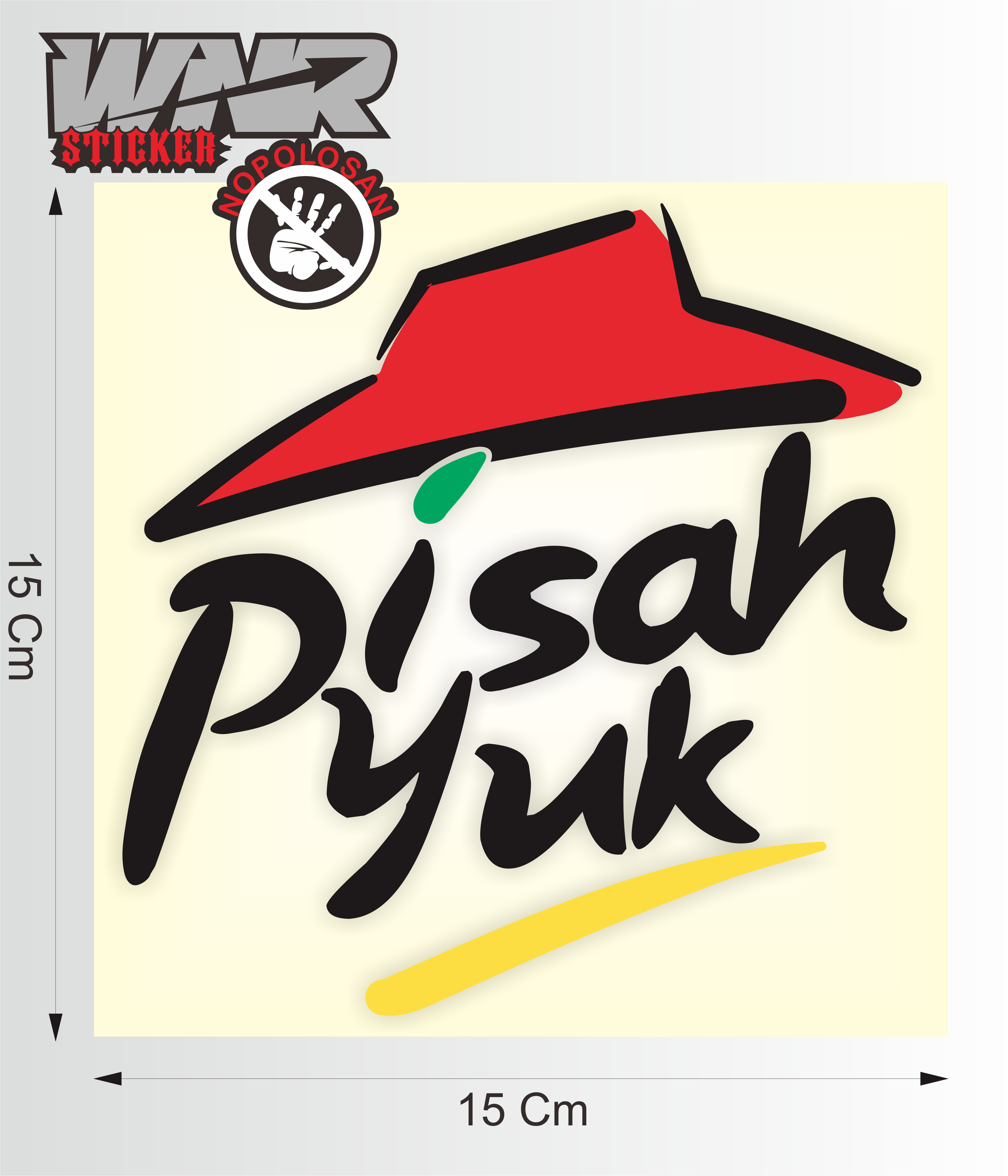 sticker cutting pizza hut sticker lucu sticker pisah yuk | Lazada Indonesia