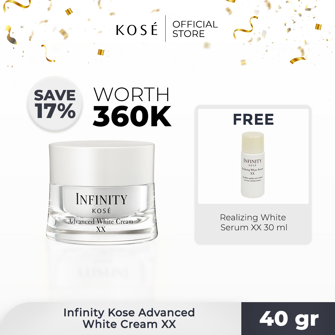 KOSE INFINITY ADVANCED WHITE CREAM XX - 40 G + FREE Realizing White Serum XX 30ml | Lazada Indonesia