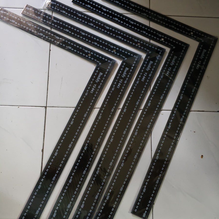 Siku Tukang 60 Cm Stainless Buddy - Penggaris Tukang Siku ORIGINAL ...