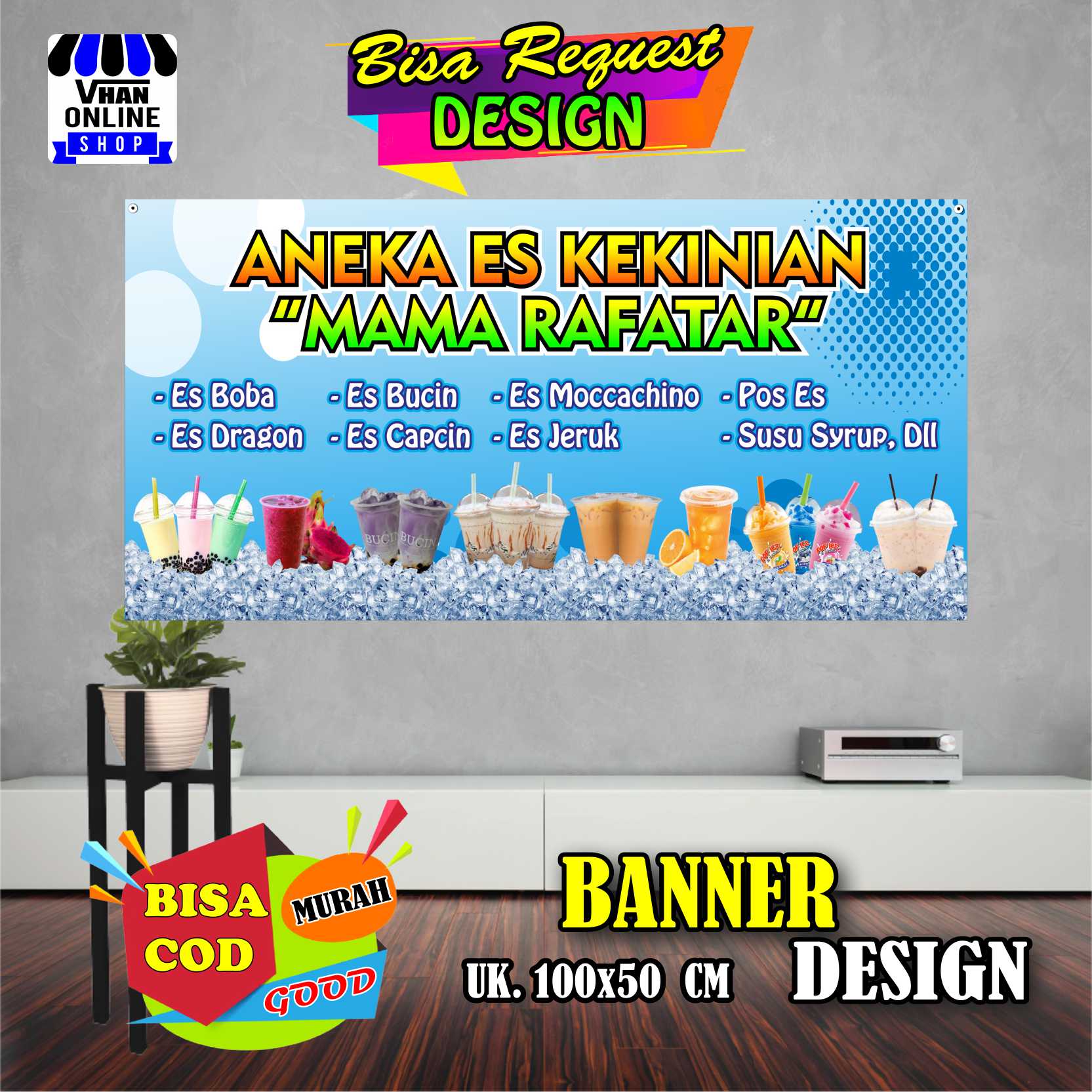 Spanduk Banner Jualan Minuman, Minuman Dingin, Toko, Murah Keren ...
