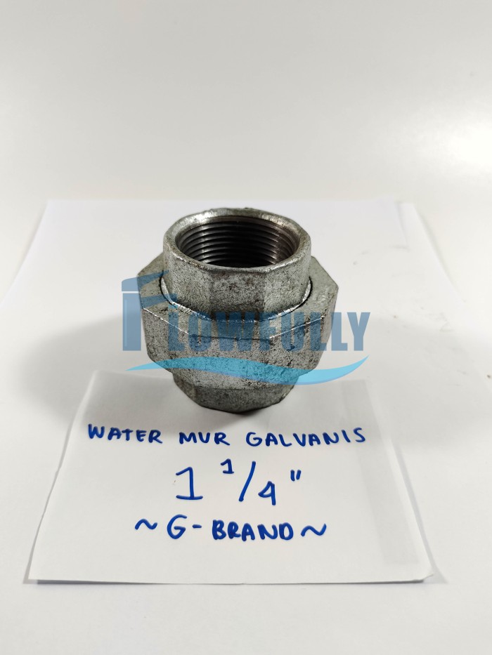 WATER MUR BESI GALVANIS 1 1/4 INCH G BRAND WATERMUR WATERMOOR UNION ...