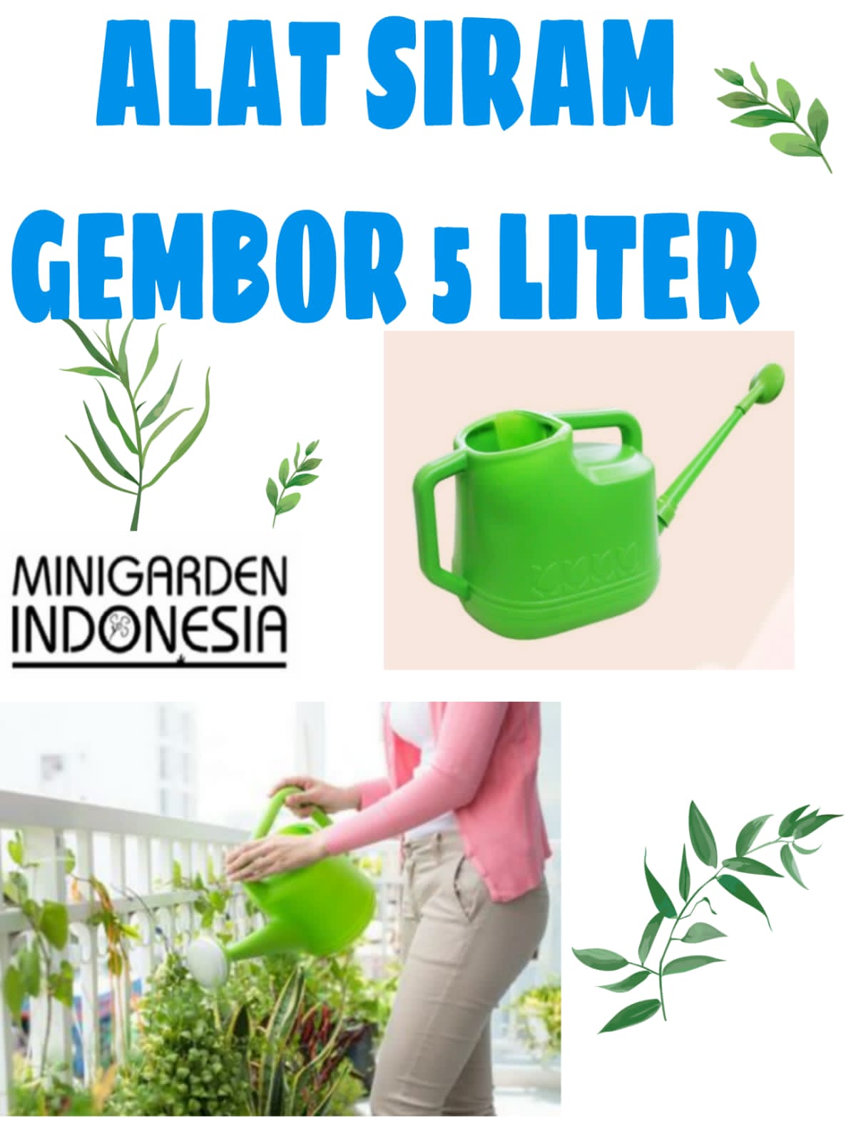 GEMBOR 5 LITER ALAT SIRAM TAMAN KEBUN MANUAL pot siram bokor tanaman ...