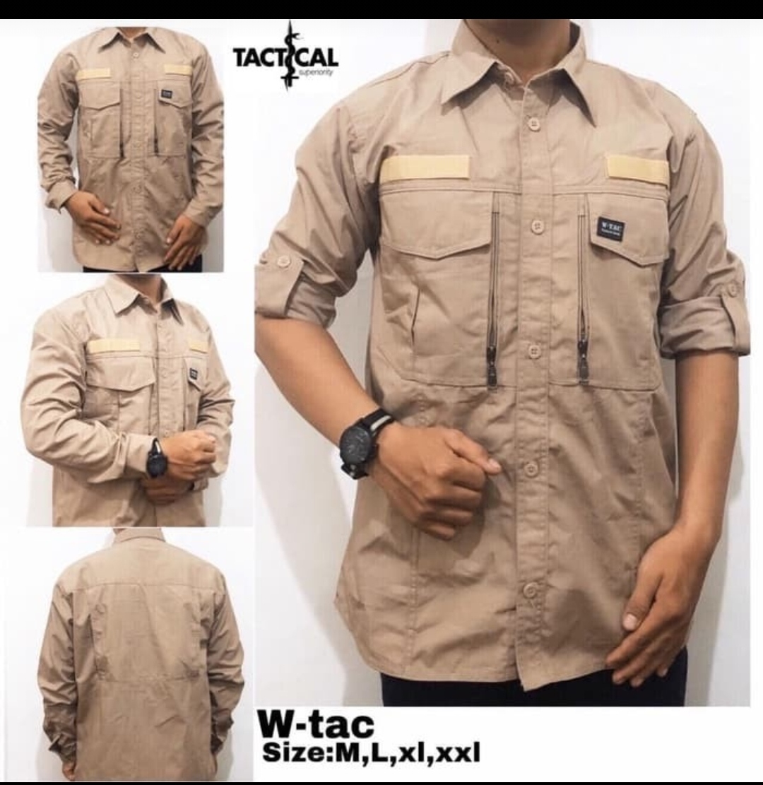 [Diamondfamily Store] Kemeja PDL W-Tac Panjang / Kemejan Warrior Tactical / Kemeja Pakaian Dinas ...
