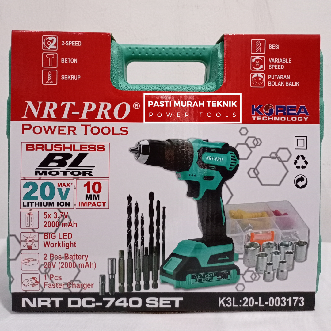 Impact Drill Cordless Motor Brushless NRT-PRO 740 DC | Lazada Indonesia
