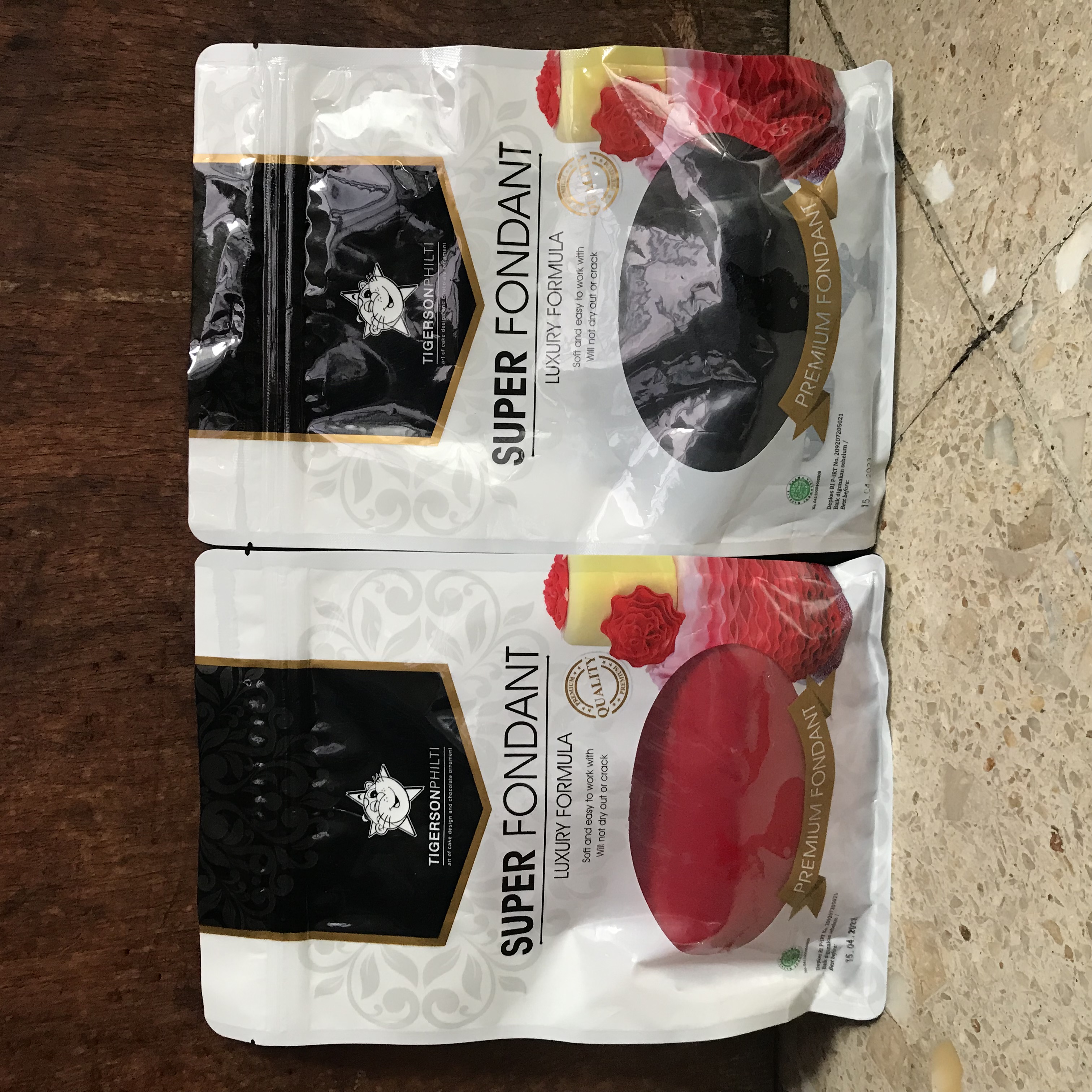 Tigerson Philti Super Fondant Warna MERAH - HITAM 1 kg | Lazada Indonesia