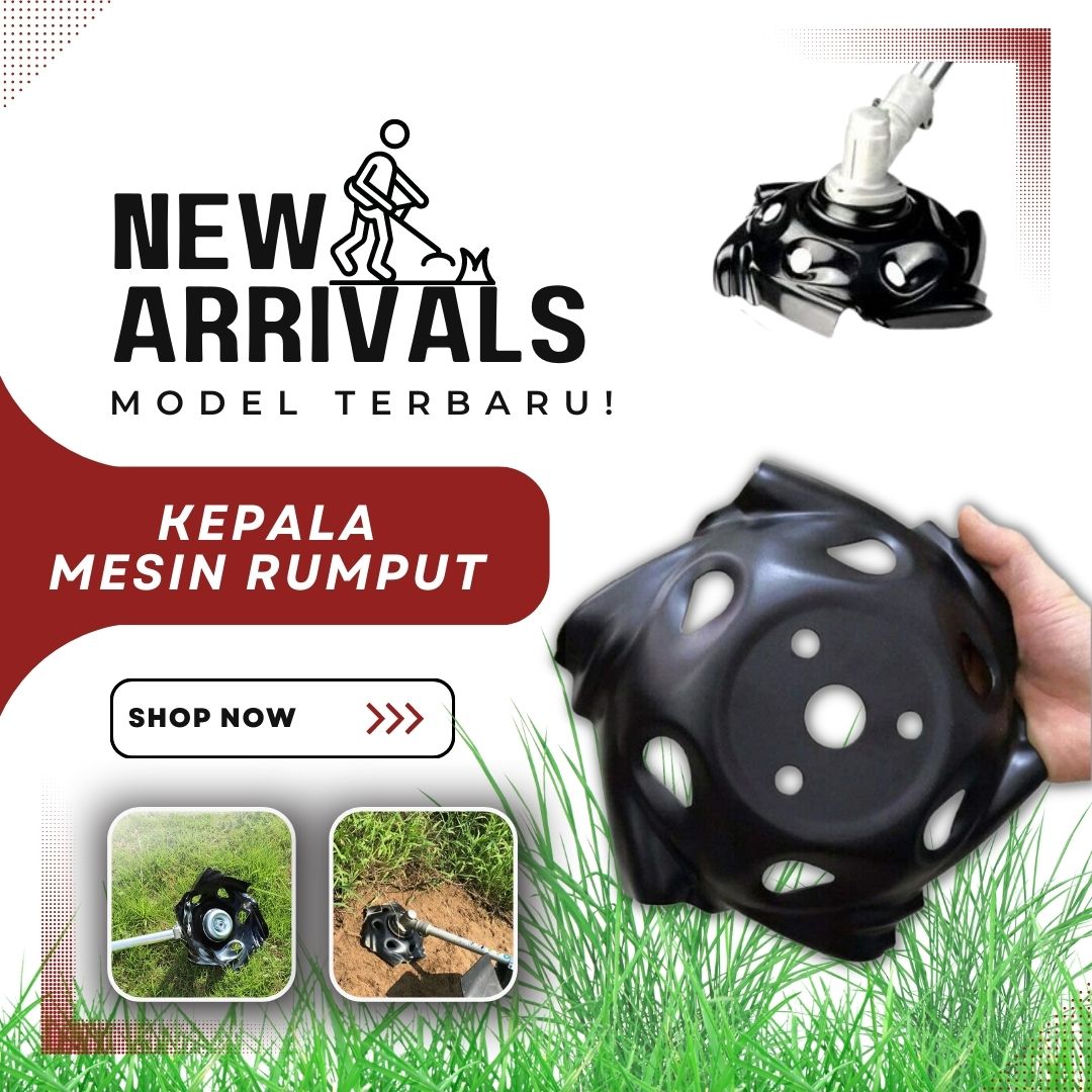 MODEL BARU Pisau Kepala Mesin Potong Rumput Aman Tanah Berbatu | Lazada ...
