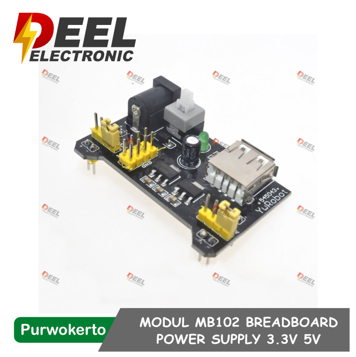 MODUL MB102 BREADBOARD POWER SUPPLY 3.3V - 5V PROJECT BOARD | Lazada ...