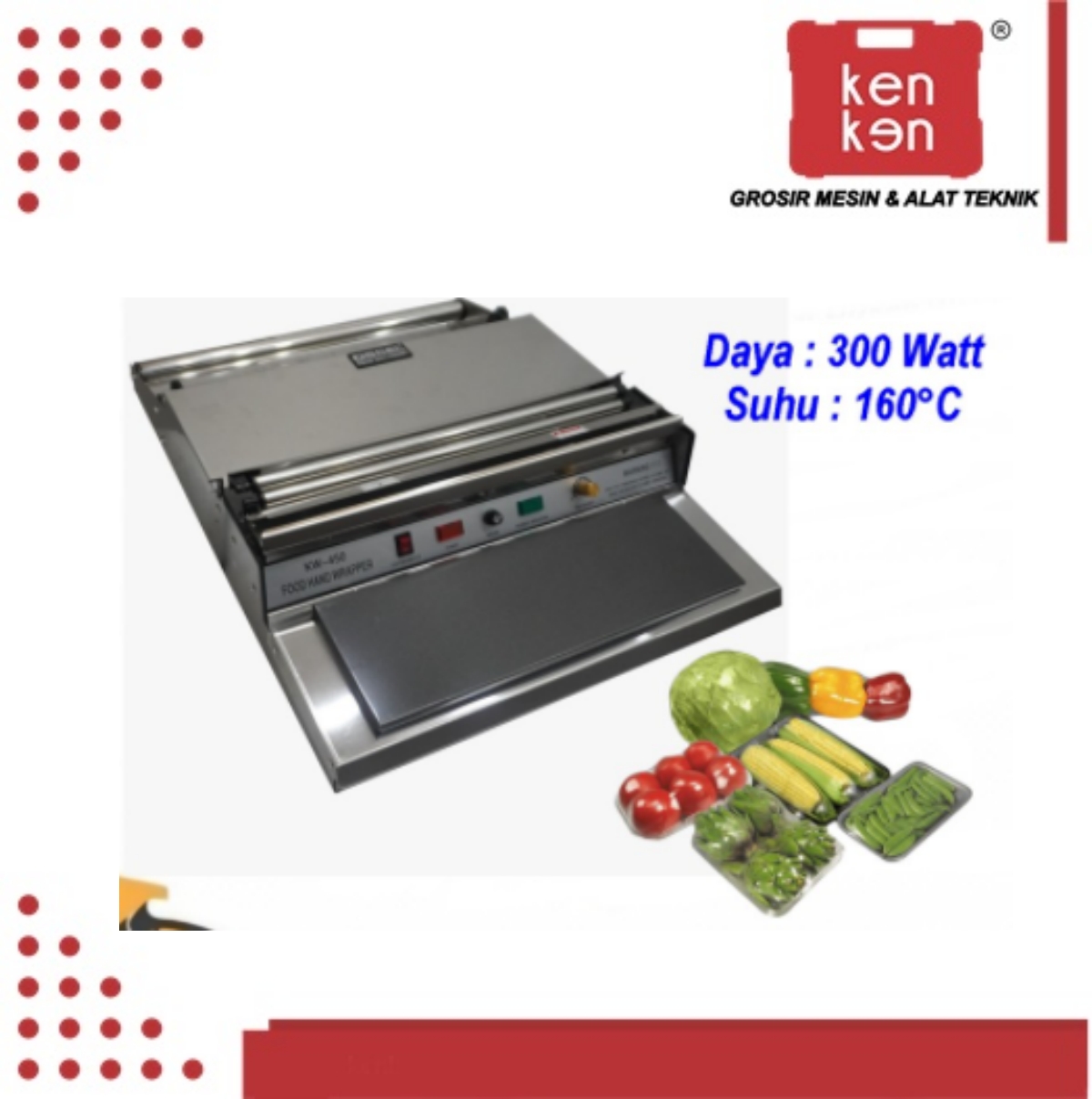 Mesin Pembungkus Mesin Pengemas Hand Wrapper Wrapping Machine OS-450 ...