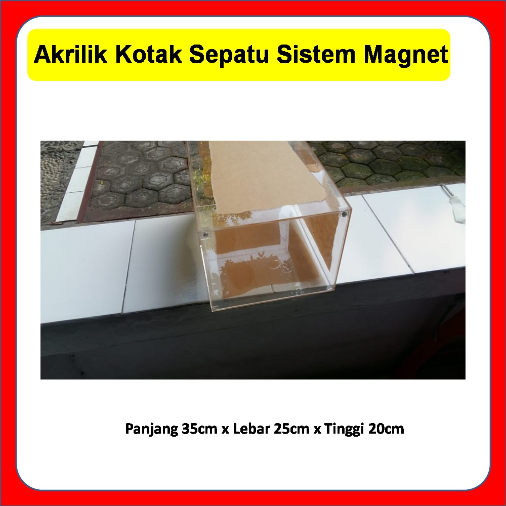 Akrilik Kotak Sepatu dengan Sistem Magnet | Lazada Indonesia