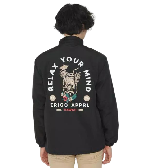 Erigo Coach Jacket Your Mind Black / erigo coach pria / jaket erigo ...