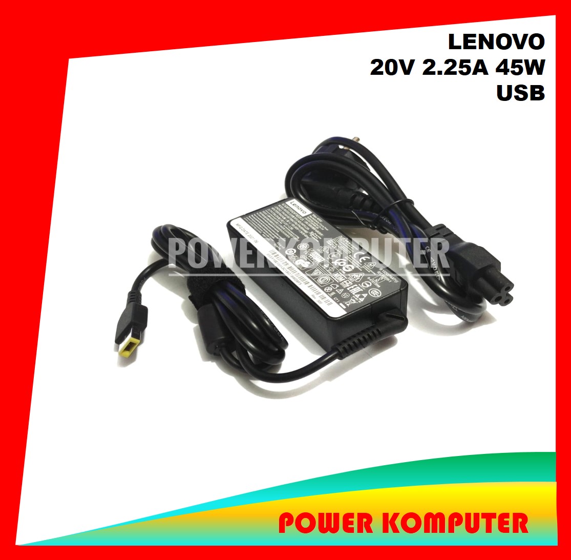 Charger Laptop Lenovo ThinkPad E450 E455 E460 E465 E470 E475 E550 E550C E555 E560 E565 E570 E575 ...