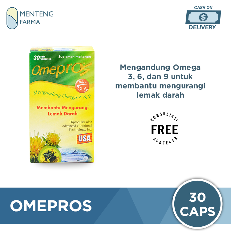 Omepros 30 Soft Capsules - Suplemen Kesehatan Penurun Kolestrol ...