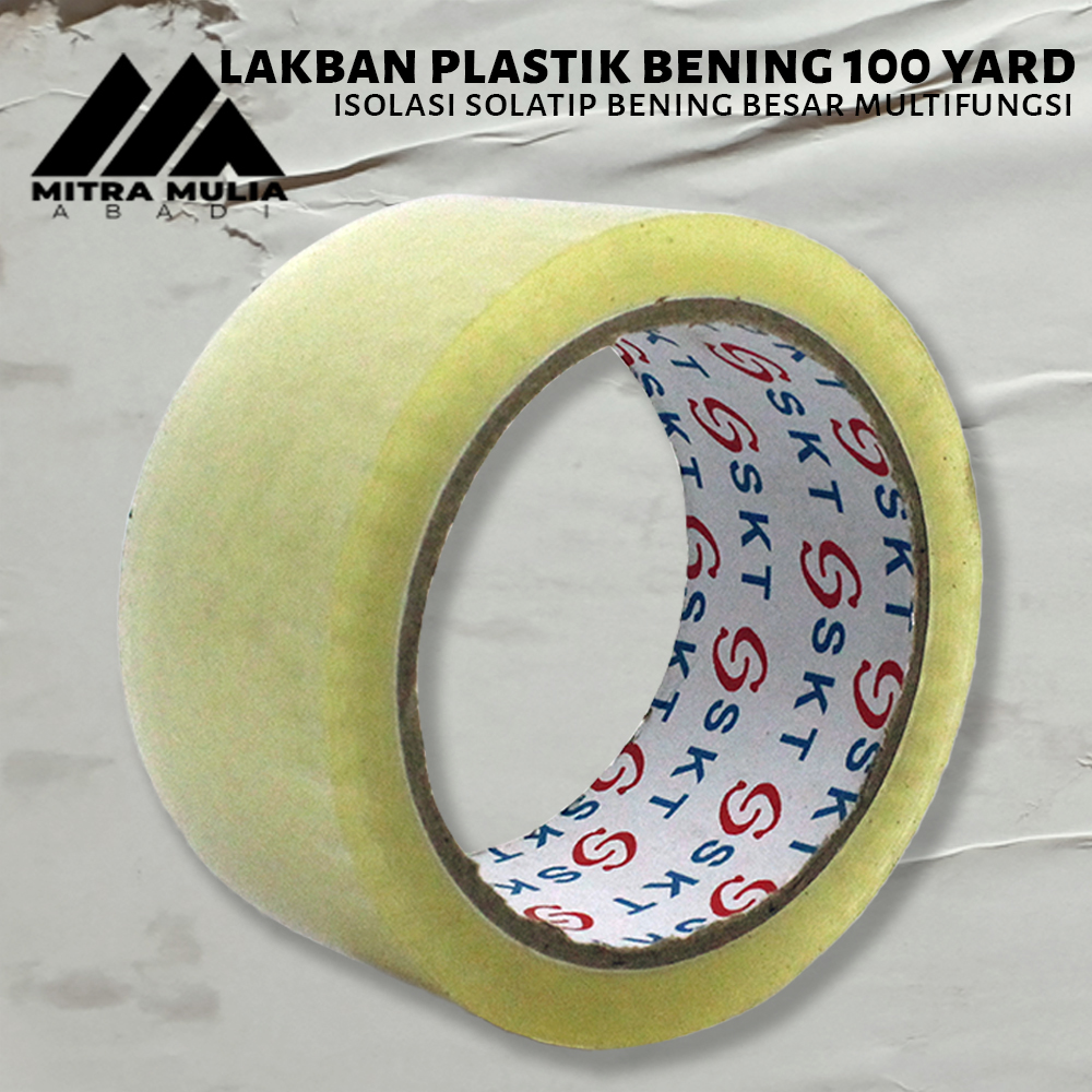 lakban plastik bening 100 yard | isolasi solatip bening besar ...