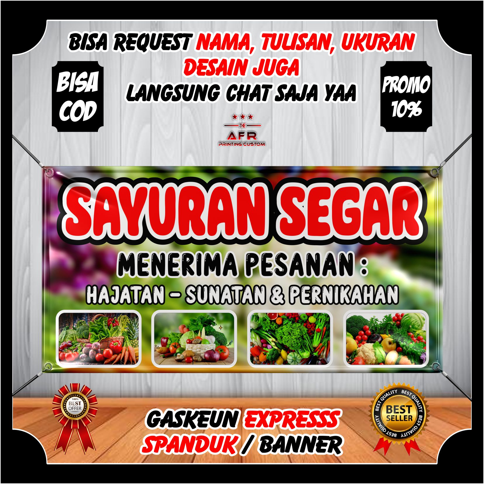 Spanduk Banner Backdrop SAYURAN SEGAR / Banner Jualan Sayuran Segar ...