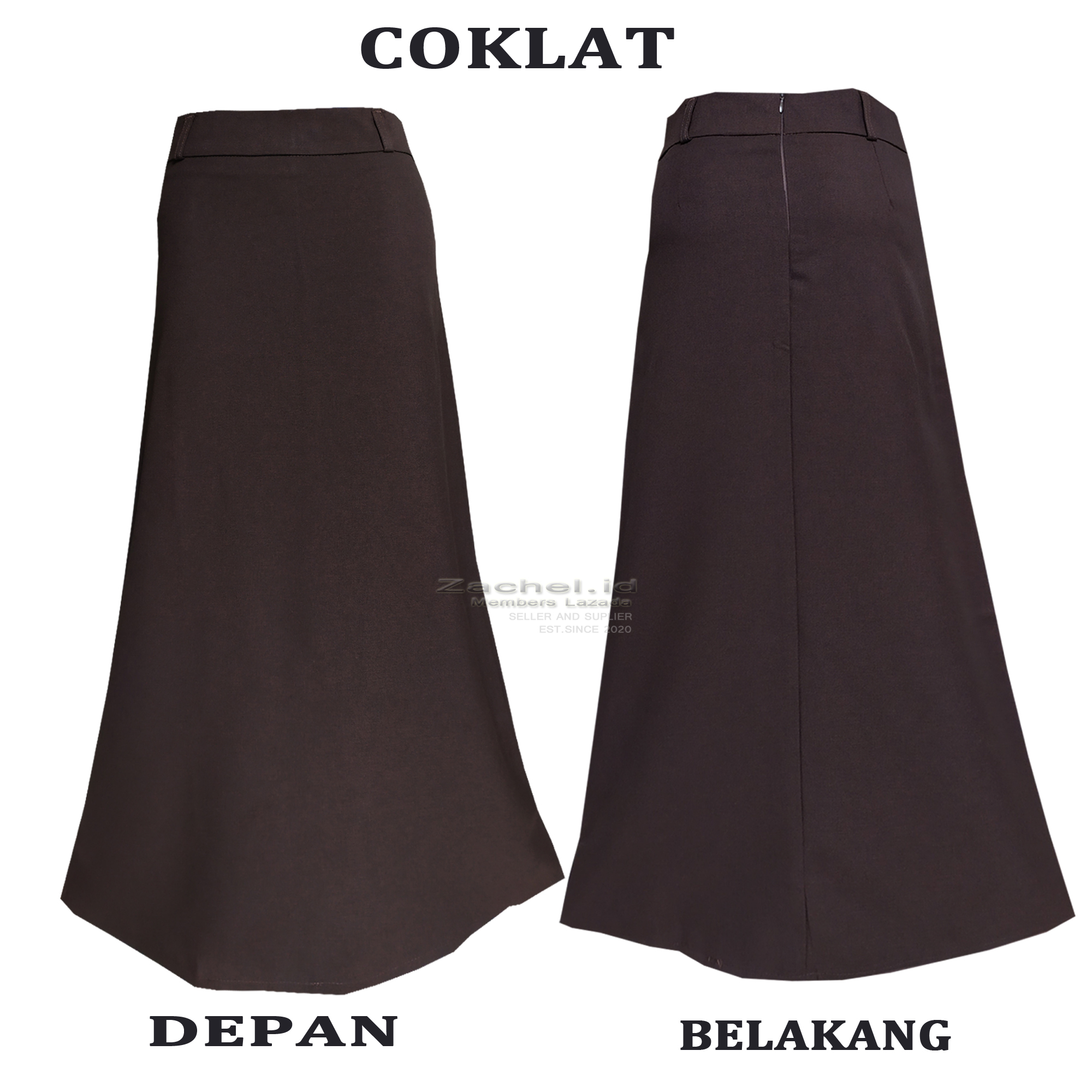 Rok A Line Panjang Polos Formal Kerja Kantor / Rok Kerja Panjang Hitam ...