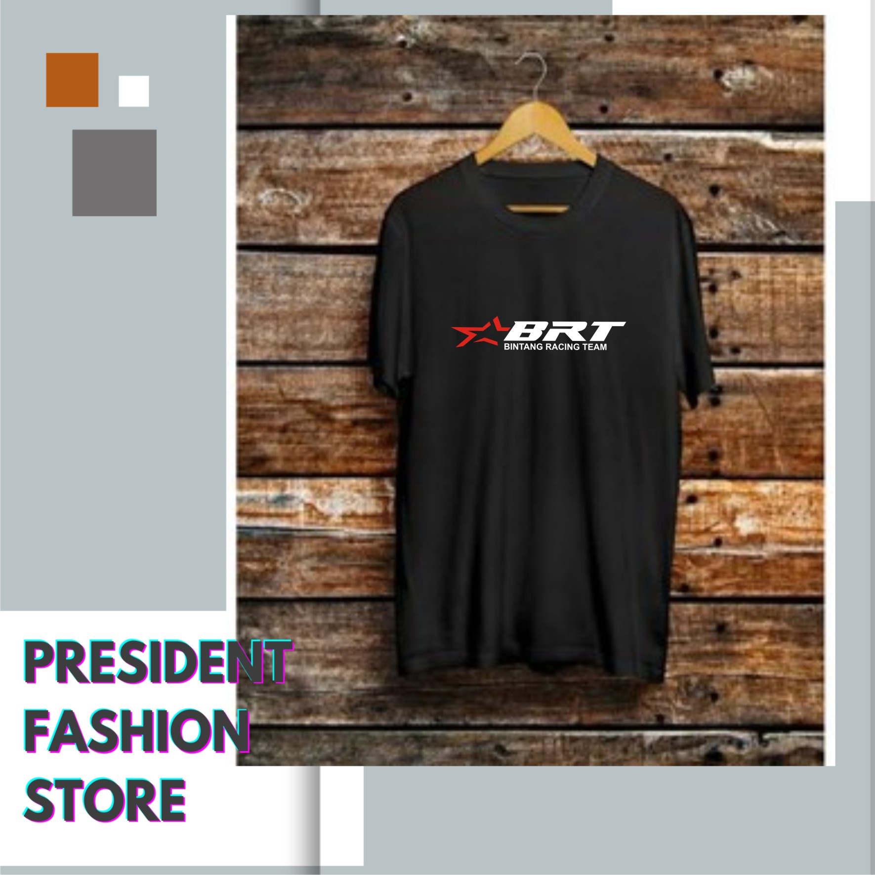 KAOS BRT-bintang racing team pakaian pria tshirt dan kaos dalam ...