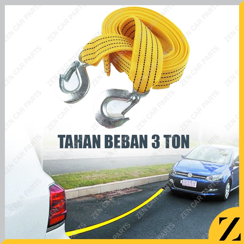 Tali towing derek mobil car towing rope 3 meter 3 ton - ZEN CAR PARTS ...