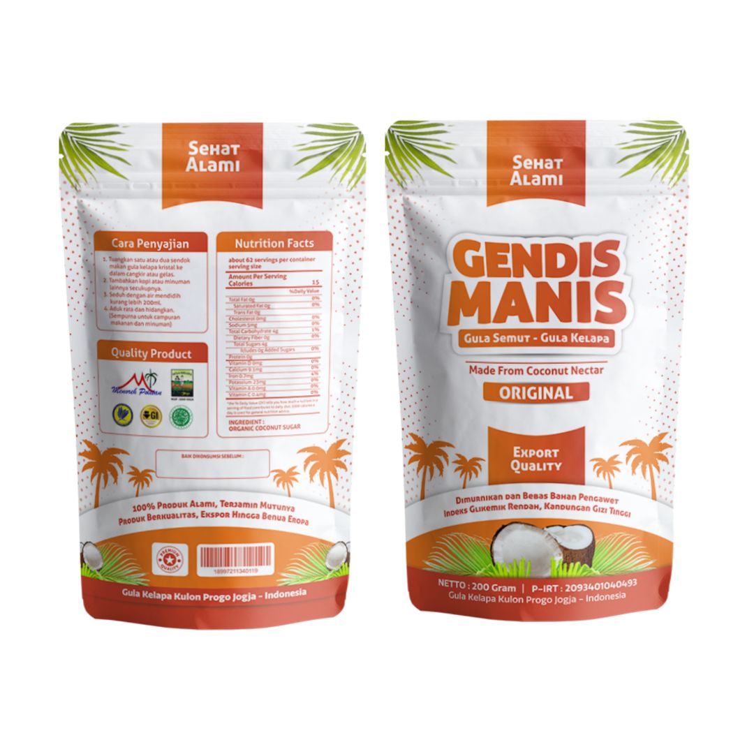 4 bungkus Gula kelapa Gula kelapa bubuk Gula kelapa asli Gula kelapa ...