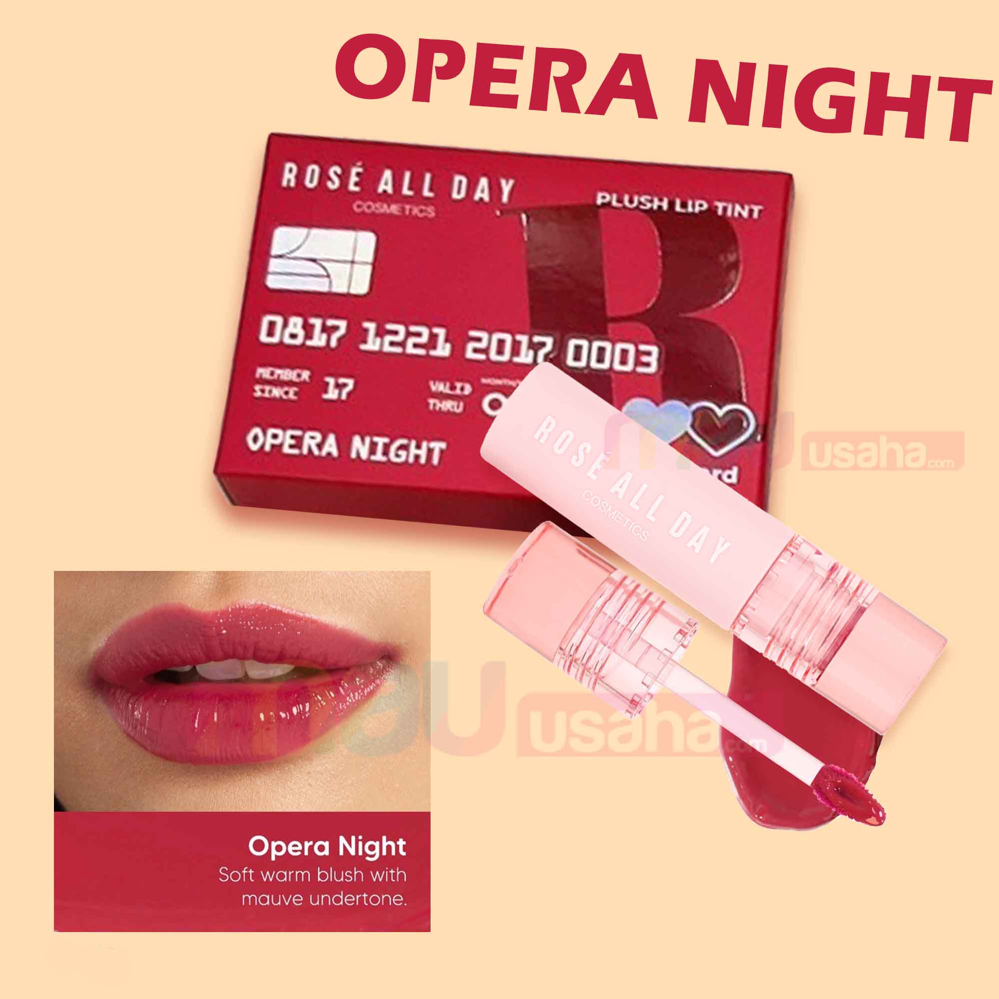 Rose All Day Plush Lip Tint Glossy Lip Stain Tahan Lama Rose All Day | Lazada Indonesia