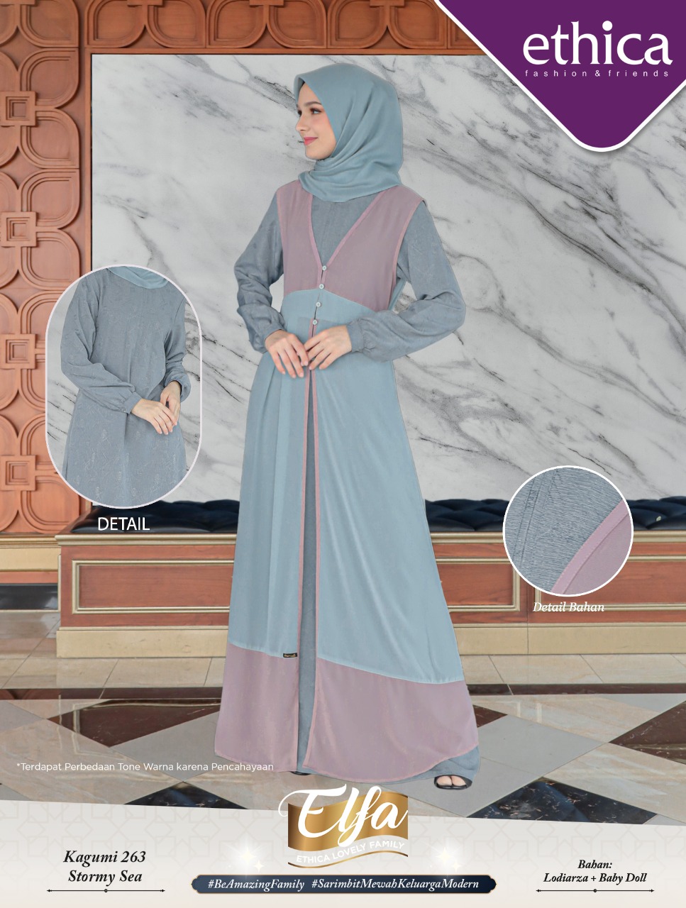 Ethica Elfa Couple 154 Stormy Sea / Kagumi 263 Stormy Sea / Kahfi 238 Stormy Sea | Lazada Indonesia