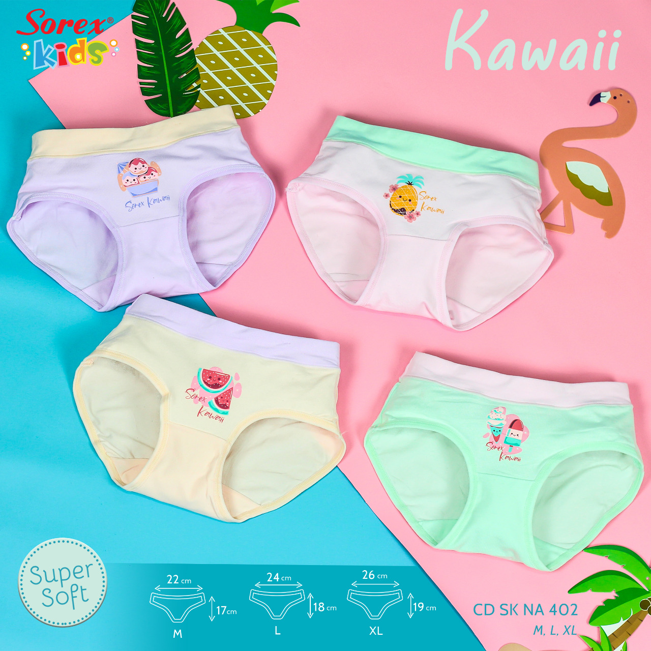 SOREX KIDS - 3 Pcs Celana Dalam Anak Perempuan - Mix Warna | Lazada Indonesia
