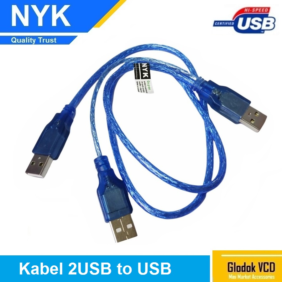 NYK Kabel USB Cabang - 2 USB male to USB male | Lazada Indonesia