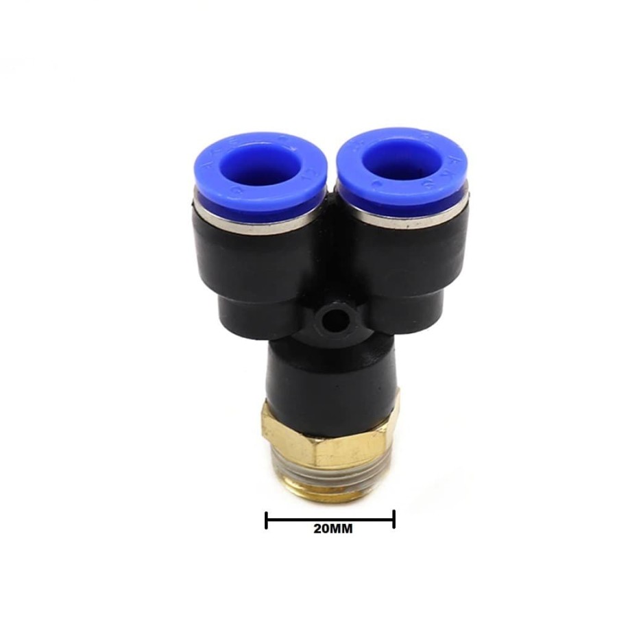 PNEUMATIC SLIP LOCK 1/2" X 10MM MALE THREAD DRAT LUAR MODEL Y PU NEPEL ...