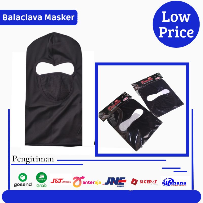 Balaclava Ninja Hitam Polos Masker Topeng Sarung Penutup Kepala Murah ...