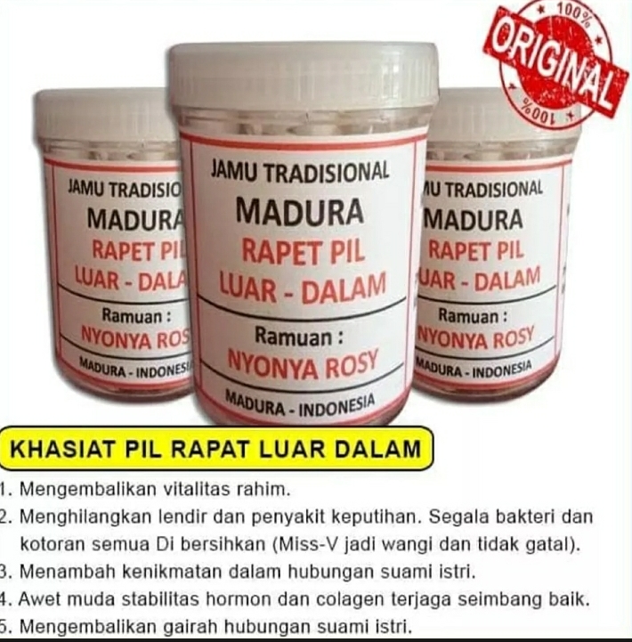 PIL PERAPAT MISS V PALING AMPUH Jamu Madura 100% ORIGINAL Pil Rapet ...