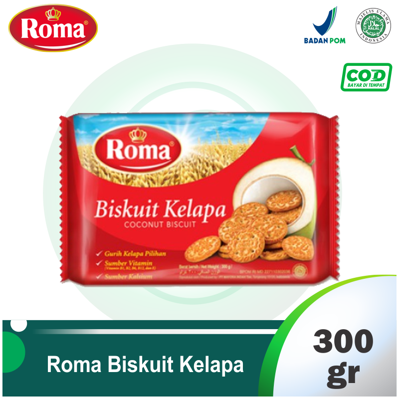 Roma Biskuit Kelapa 300gr - Bikuit Kering | Lazada Indonesia