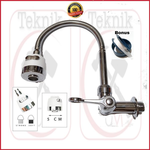 Kran Angsa Fleksibel PREMIUM Tembok SOLIGEN - Leher Besi Mix Pvc Keran ...