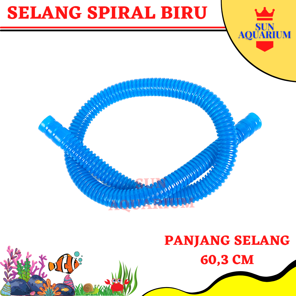 Selang Spiral Biru | Selang Spiral Aquarium | Selang Pompa Top Filter ...