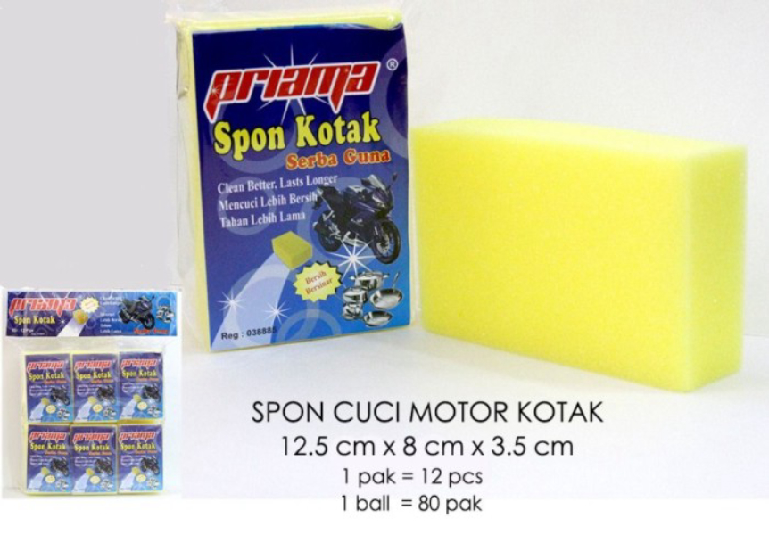 Sponge Busa Kotak 1 Pack Isi 12 Spons Cuci Motor Cuci Piring Spon ...