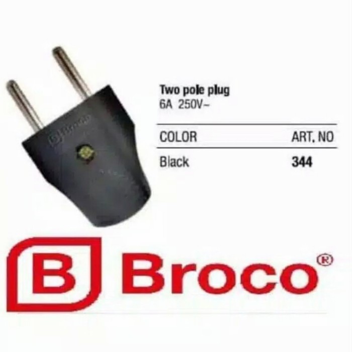 Steker Mini/ Colokan Mini Hitam BROCO SNI | Lazada Indonesia