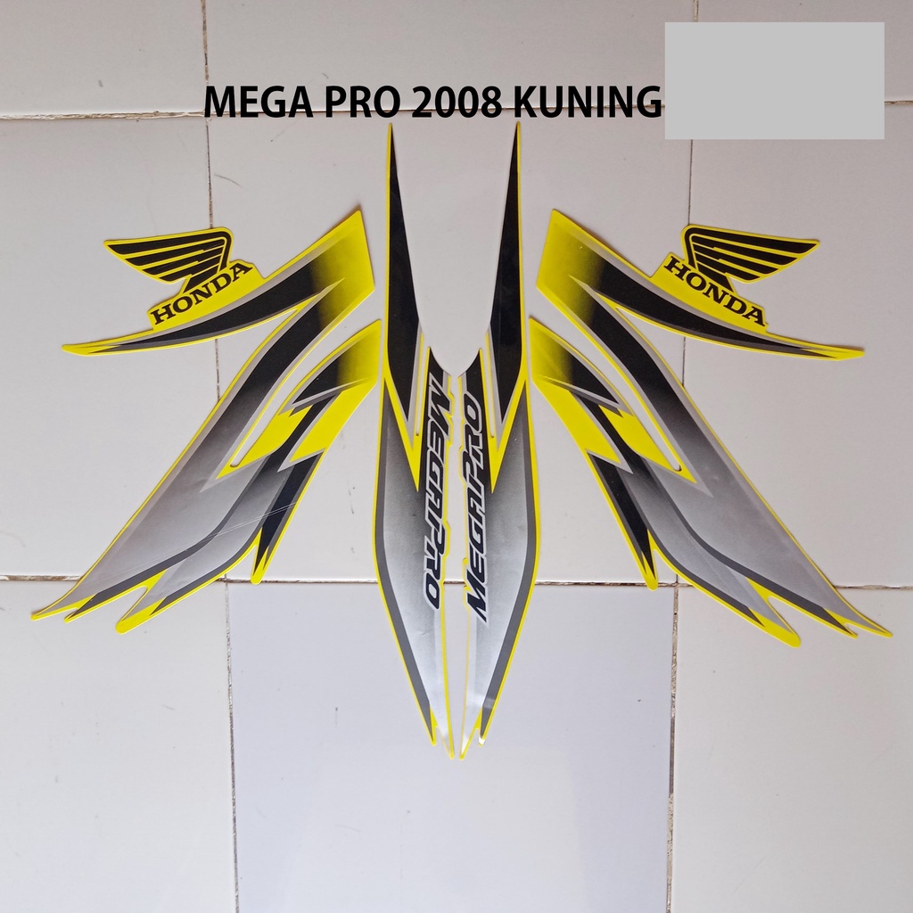 Stiker sticker Striping Motor Honda Mega Pro 2008 Kuning | Lazada Indonesia