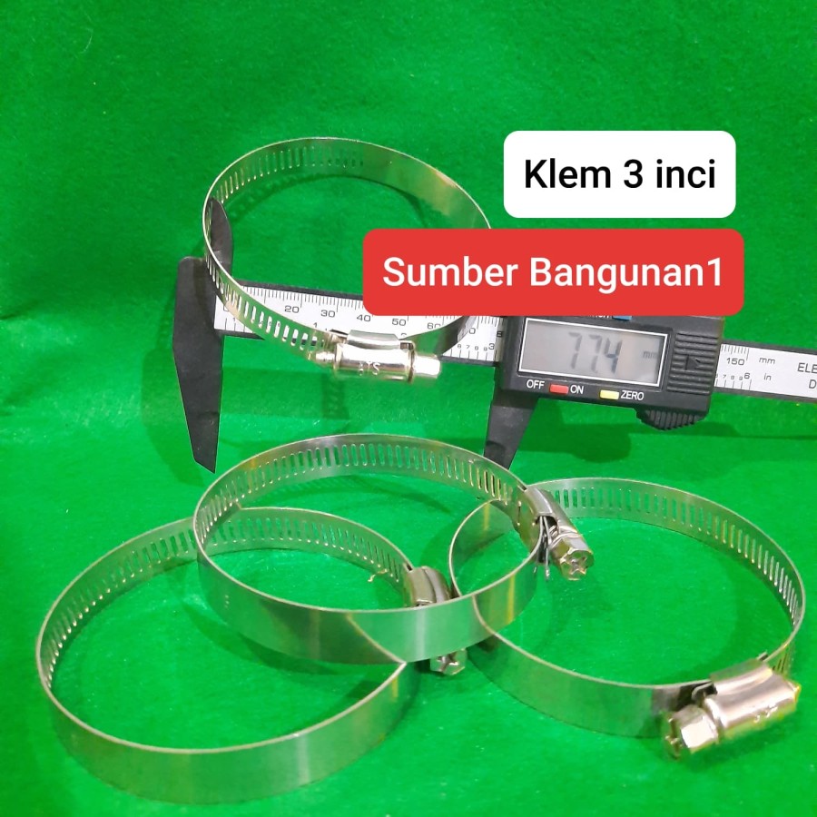 klem besi bulat 3" inci ring besar penjepit3 inch | Lazada Indonesia
