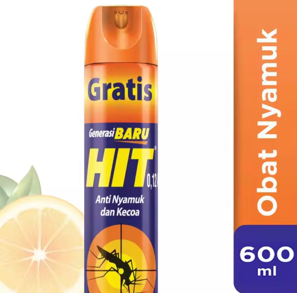 HIT Aerosol Obat Semprot Nyamuk dan Kecoak 600ML & 150 ML - HIT ...