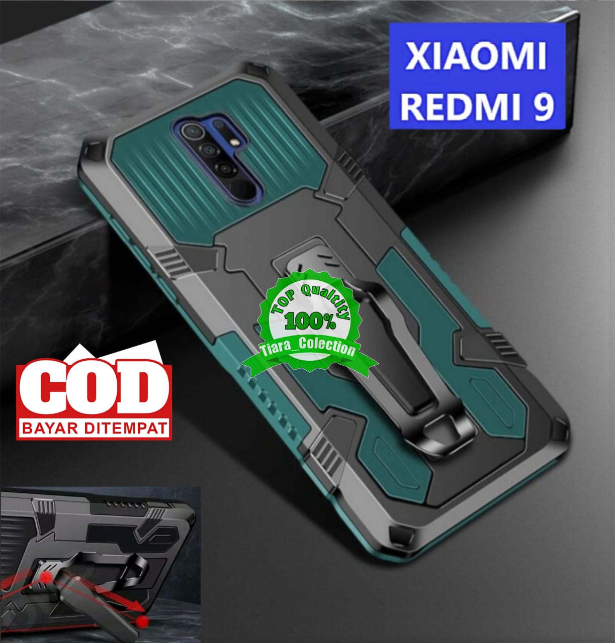 Case hp XIAOMI REDMI 9 CASING STANDING BACK KLIP HARD CASE ROBOT NEW ...